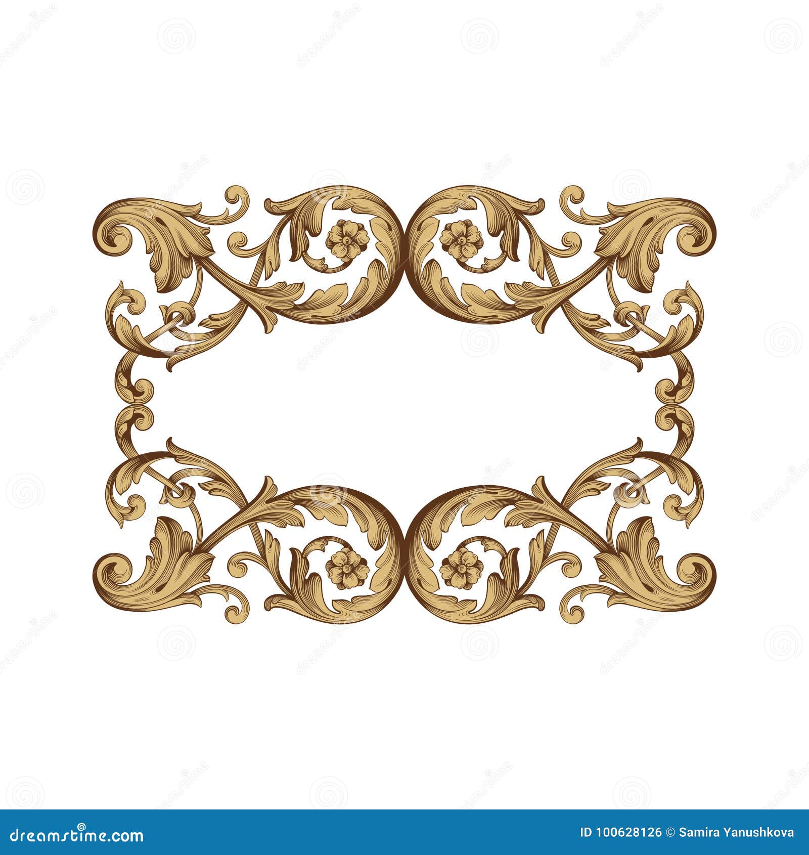 Classical baroque vector stock vector. Illustration of decor - 100628126