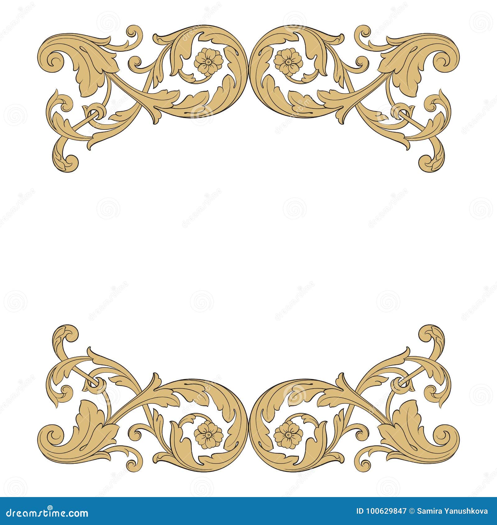 Classical baroque vector stock vector. Illustration of empire - 100629847