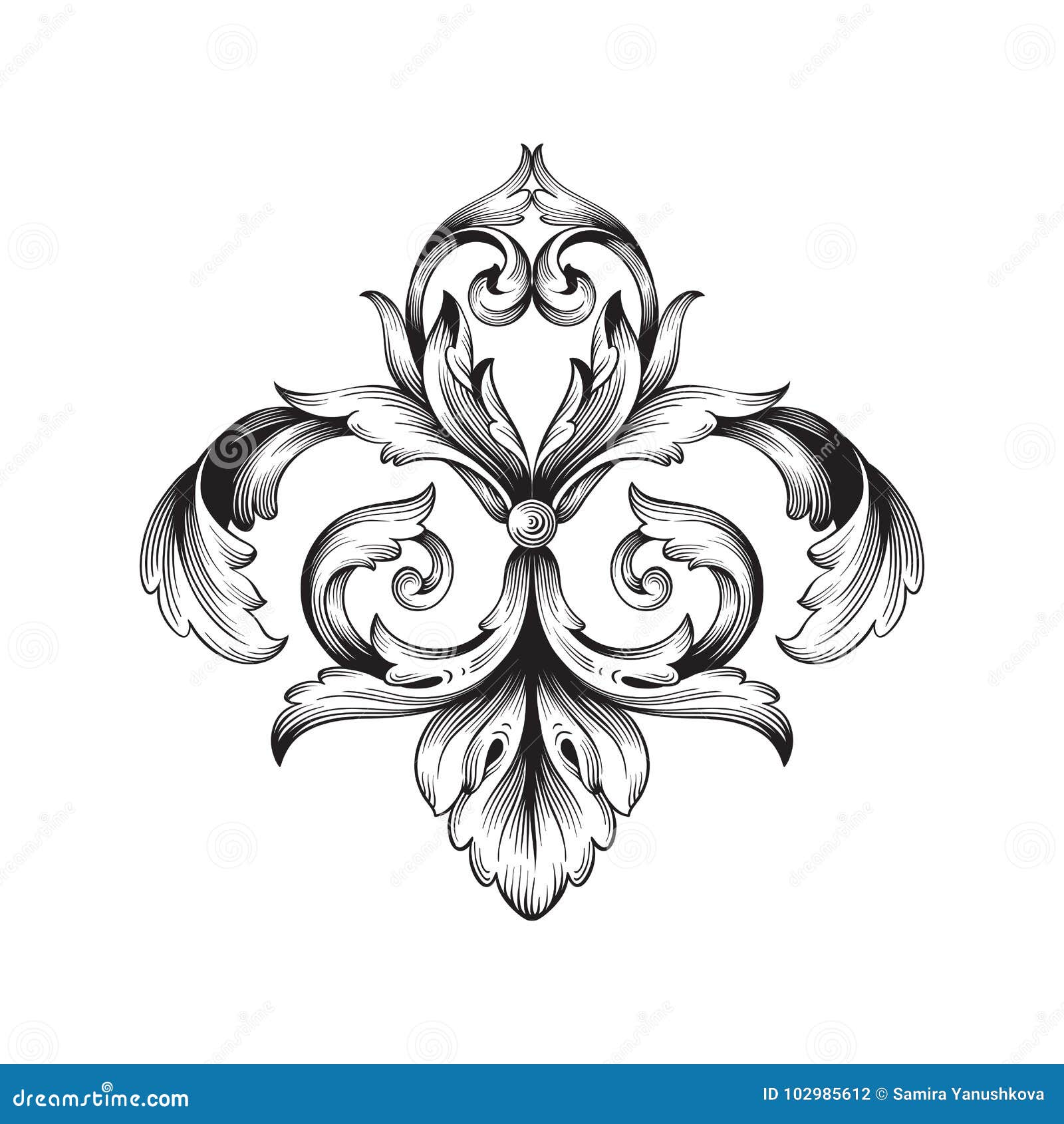 Classical Baroque Ornament Vector Stock Vector - Illustration of ...