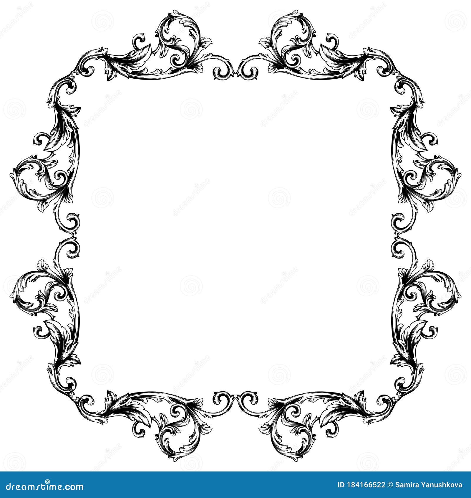 Classical Baroque Vector of Vintage Element for Design. Decorative ...