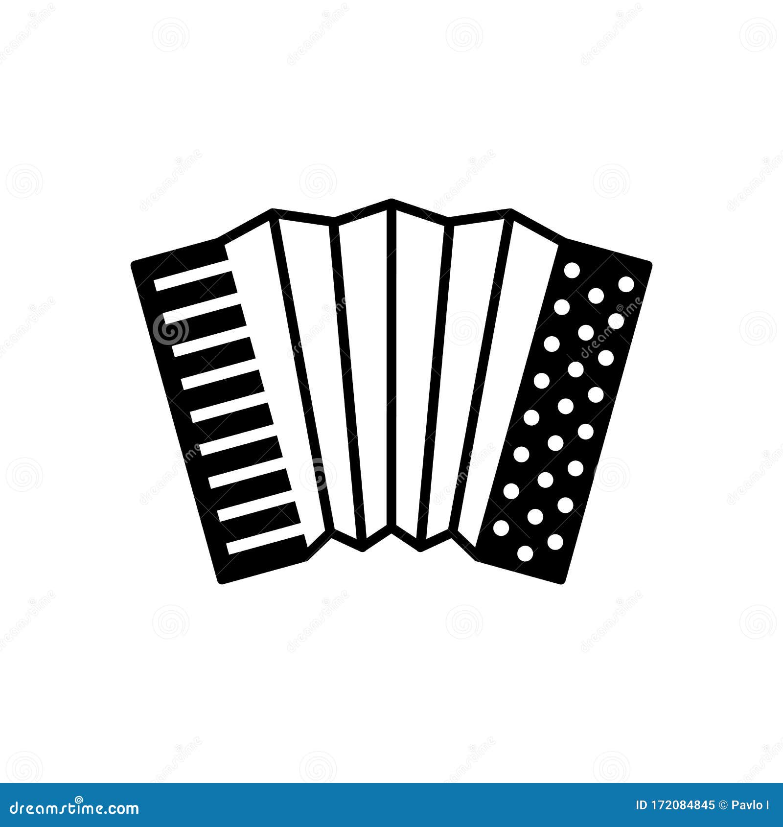 Classical Bayan Accordion. Usic Store Label, Music Shop Logo. Musical ...