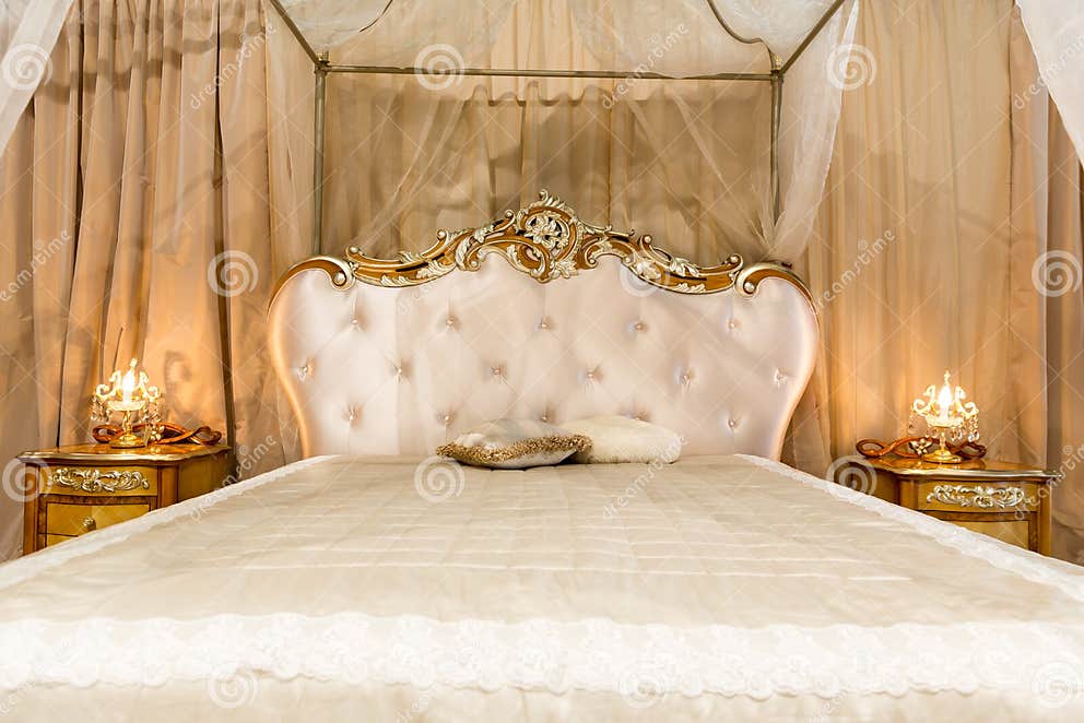 Classical bed stock photo. Image of house, interior, design - 54759612
