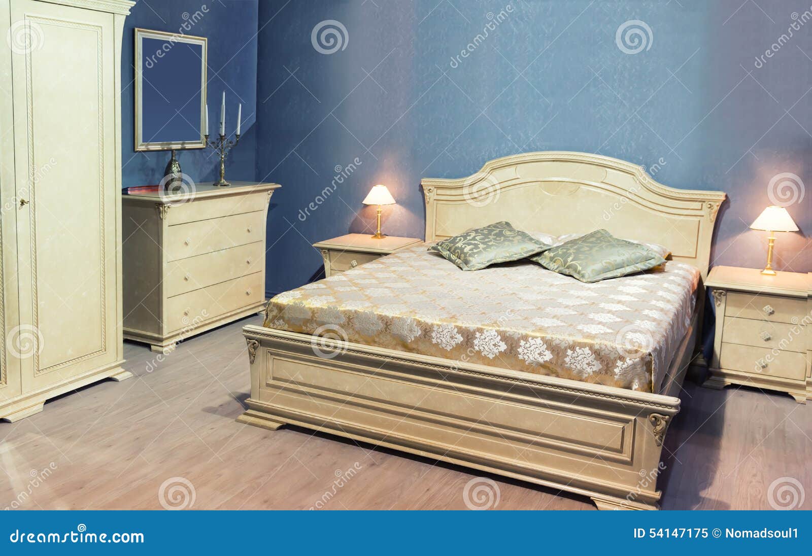 Classical bed stock image. Image of concepts, indoors - 54147175