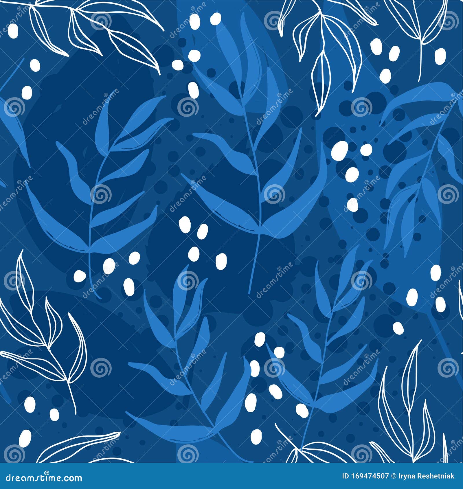 Classical Blue Watercolor Font Cartoon Vector | CartoonDealer.com #78815595