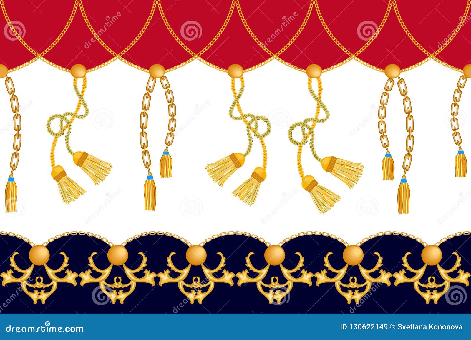 Classical Border with Baroque Motifs. Stock Vector - Illustration of ...