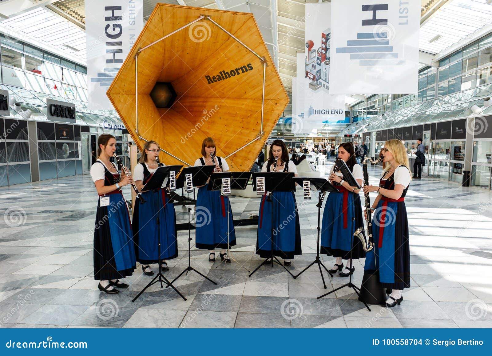Classical Brass Band Performing in Centre Editorial Stock Image - Image ...