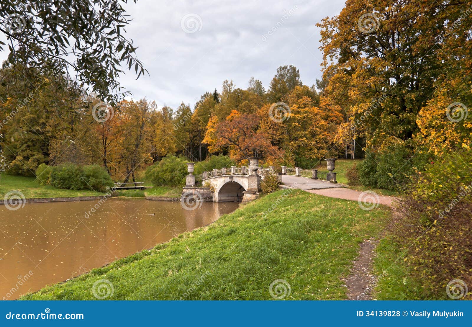 Classical bridge stock photo. Image of trees, classical - 34139828