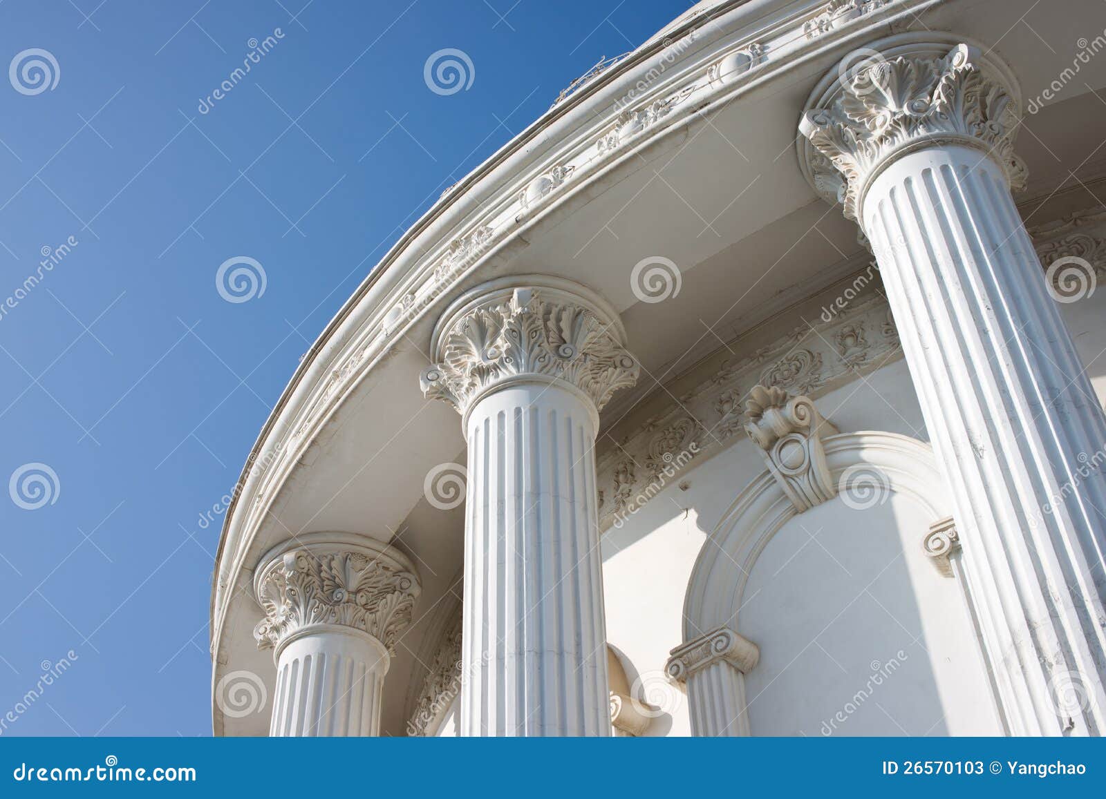 Classical Building with Blue Sky Stock Image - Image of ancient ...