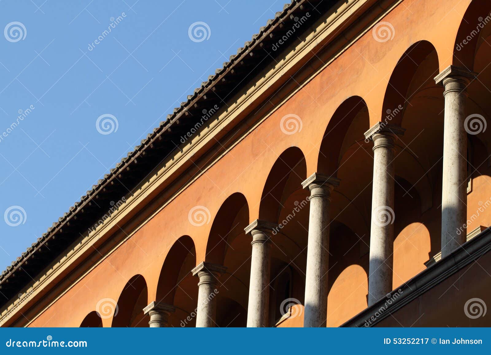 Classical Building Facade in Rome Stock Image - Image of rome, colored ...