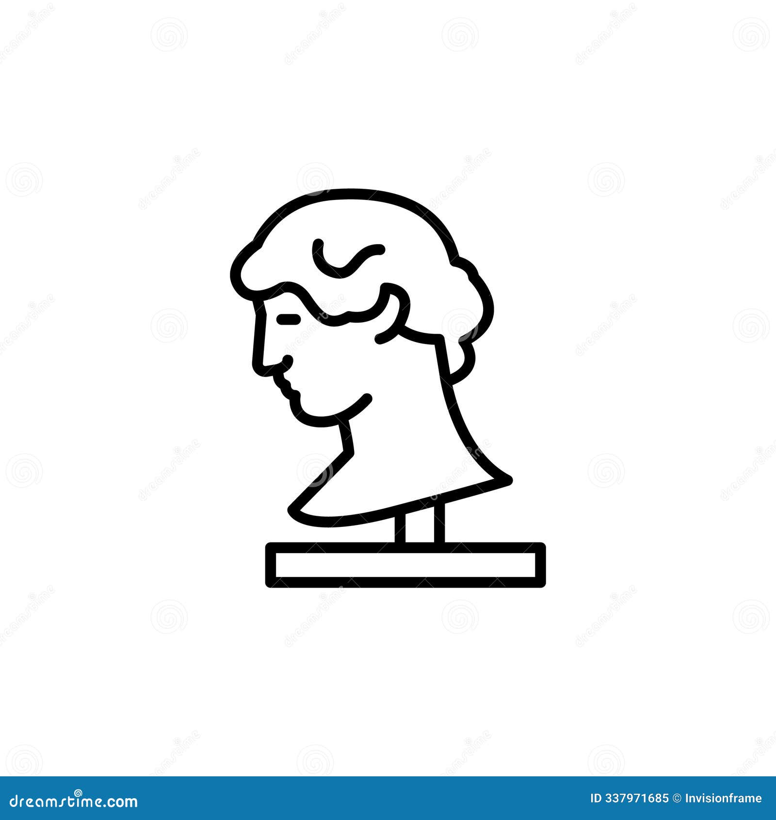 Classical Bust Sculpture Icon Stock Illustration - Illustration of ...