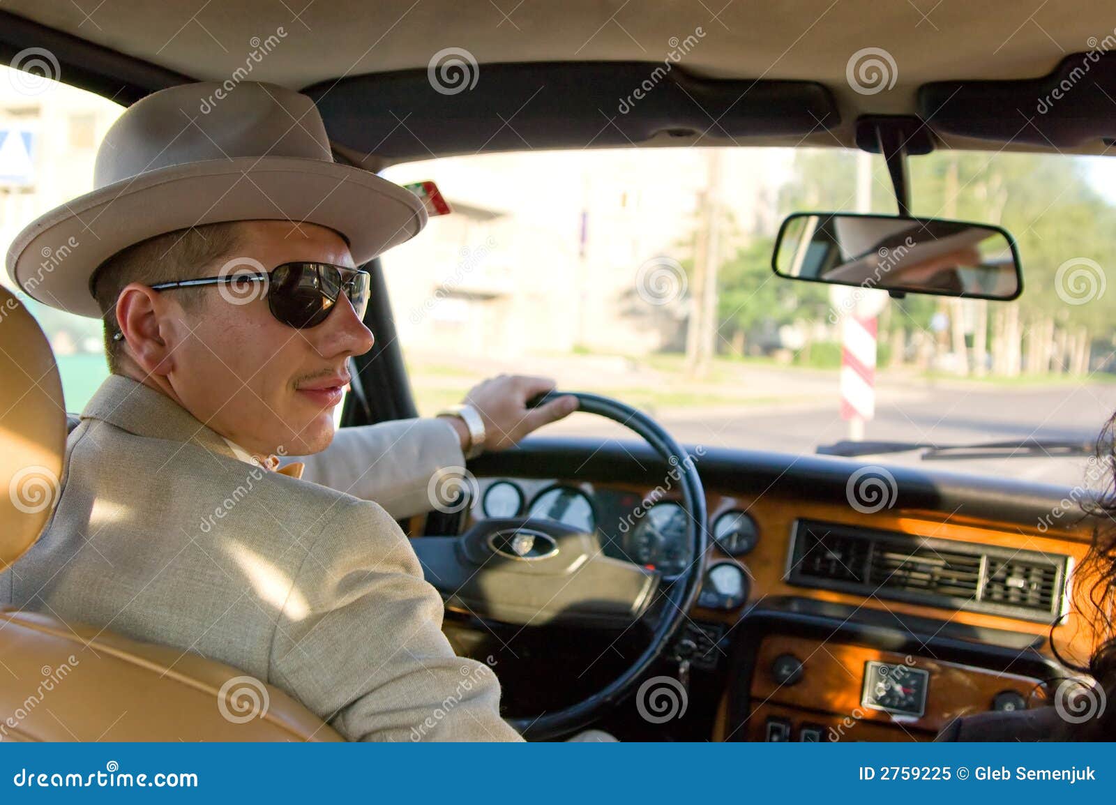 Classical car driver stock image. Image of smiling, friendly - 2759225