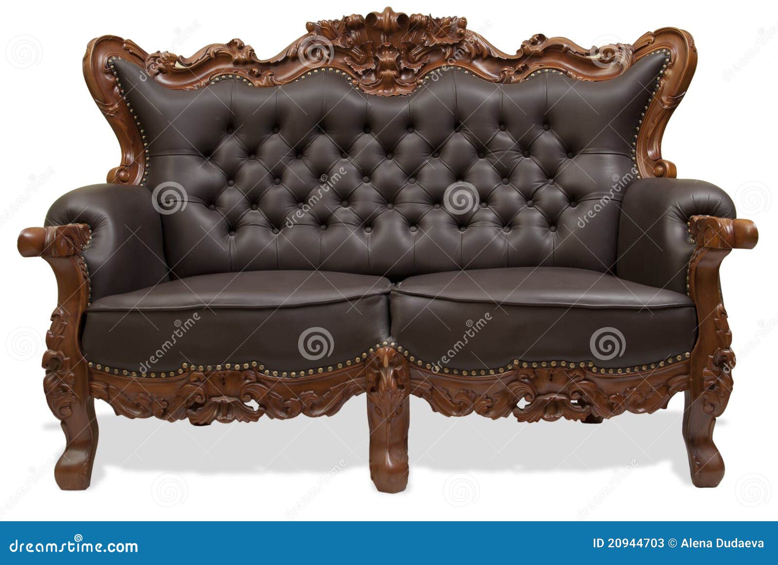 Classical Carved Wooden Sofa Stock Image - Image of closeup, elegance ...