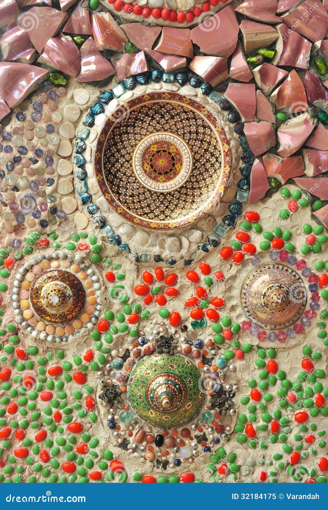 Classical Ceramic Broken Tile Wall Background Stock Image - Image of ...