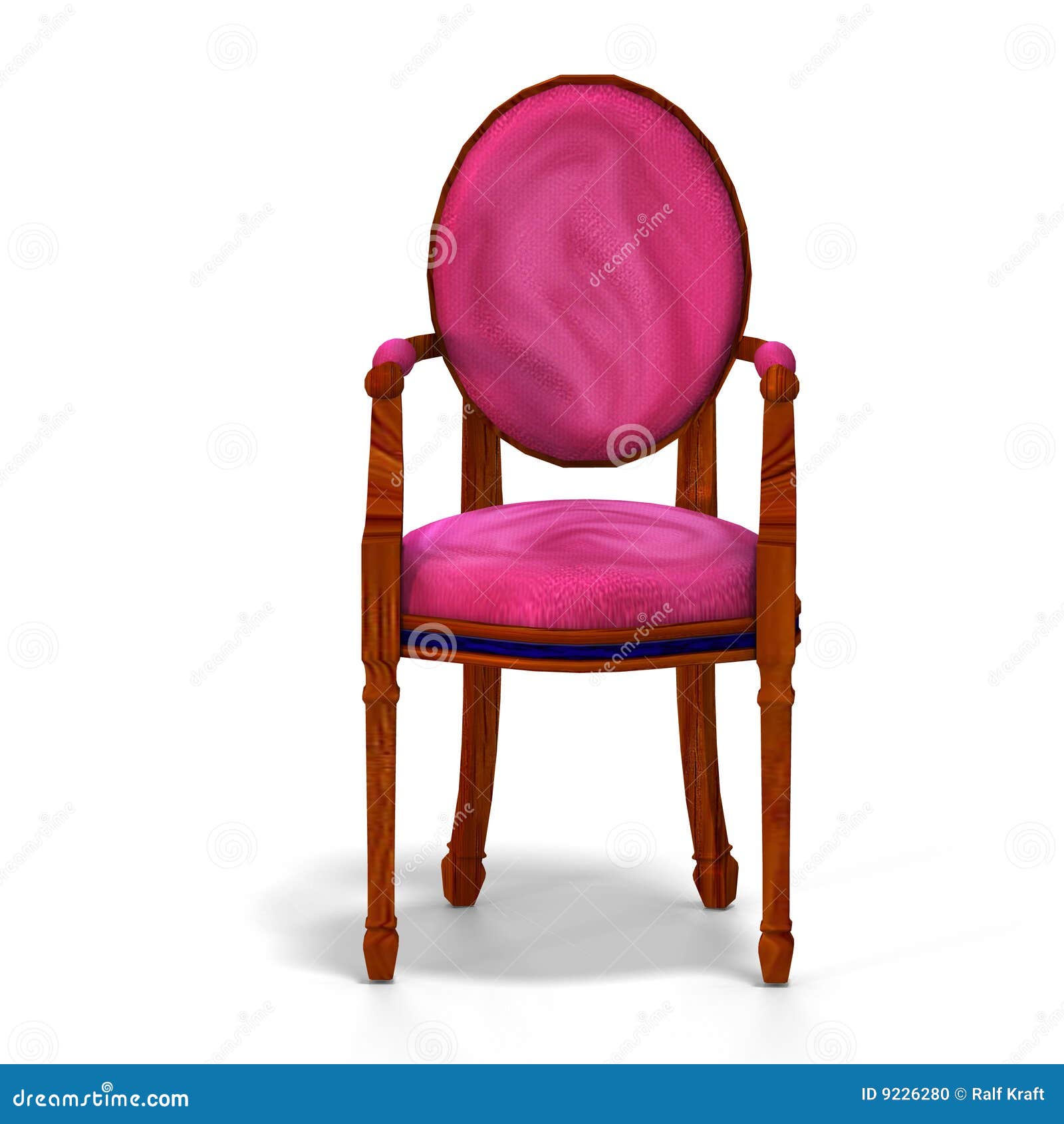 Classical Chair - Front View Stock Illustration - Illustration of ...