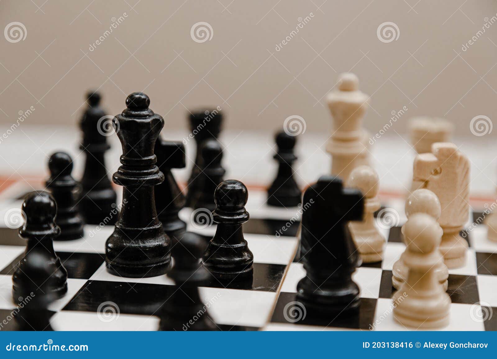 Classical Chess Stand on a Chess Board. Chess Combinations for ...