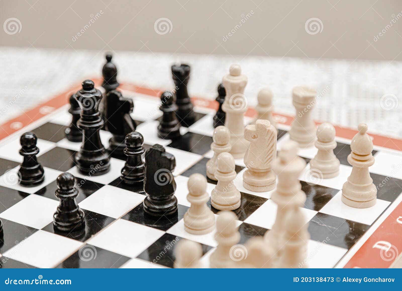 Classical Chess Stand on a Chess Board. Chess Combinations for ...