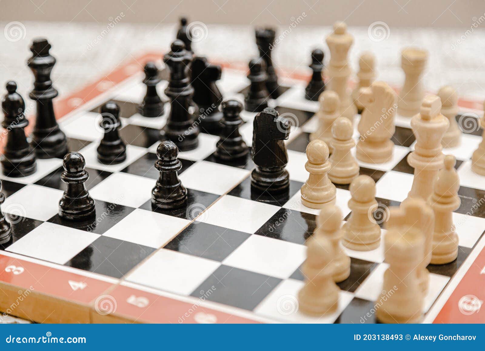 Classical Chess Stand on a Chess Board. Chess Combinations for ...