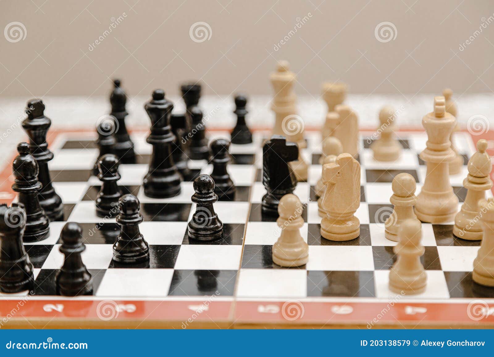 Classical Chess Stand on a Chess Board. Chess Combinations for ...