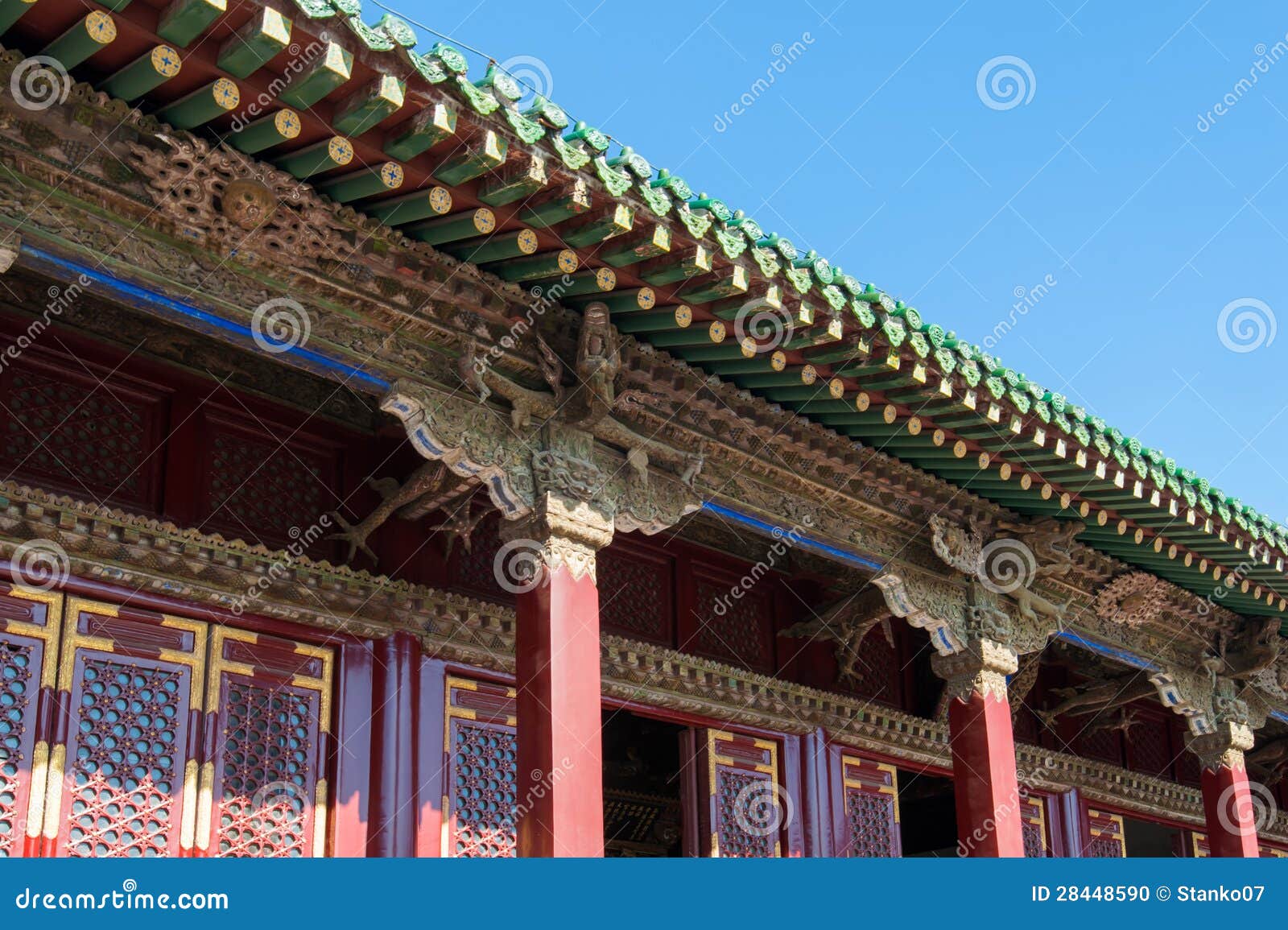 Classical chinese roof stock photo. Image of asia, color - 28448590