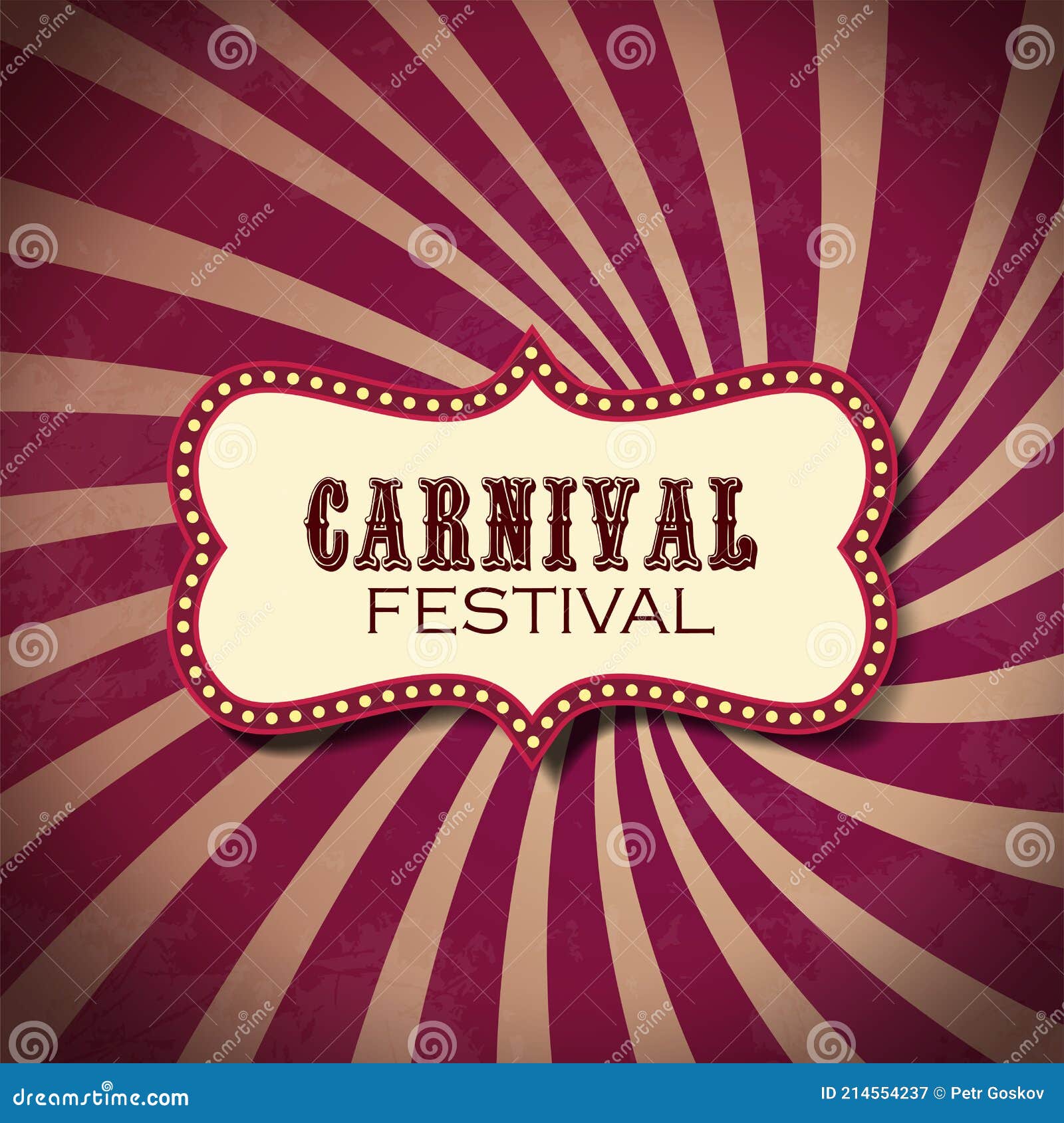 Classical Circus Back Vector Ill Stock Vector - Illustration of wooden ...