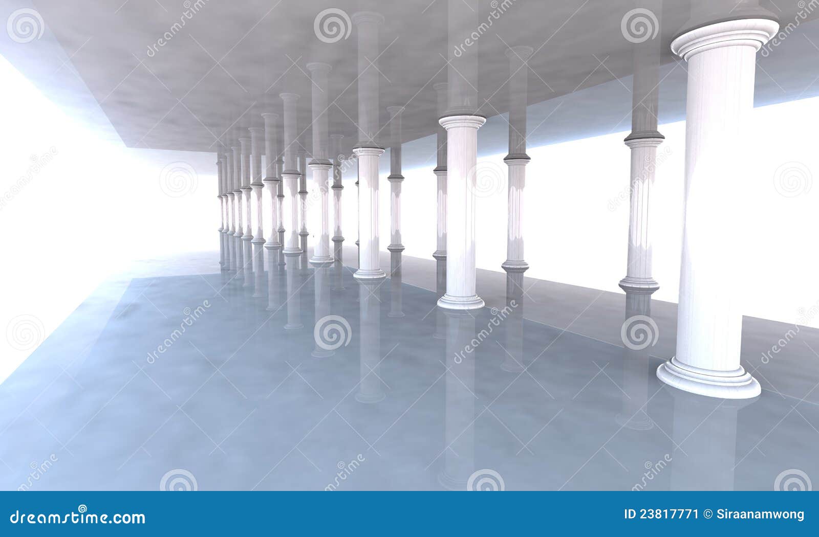 Classical Colonnade with Arcades and Columns Stock Illustration ...