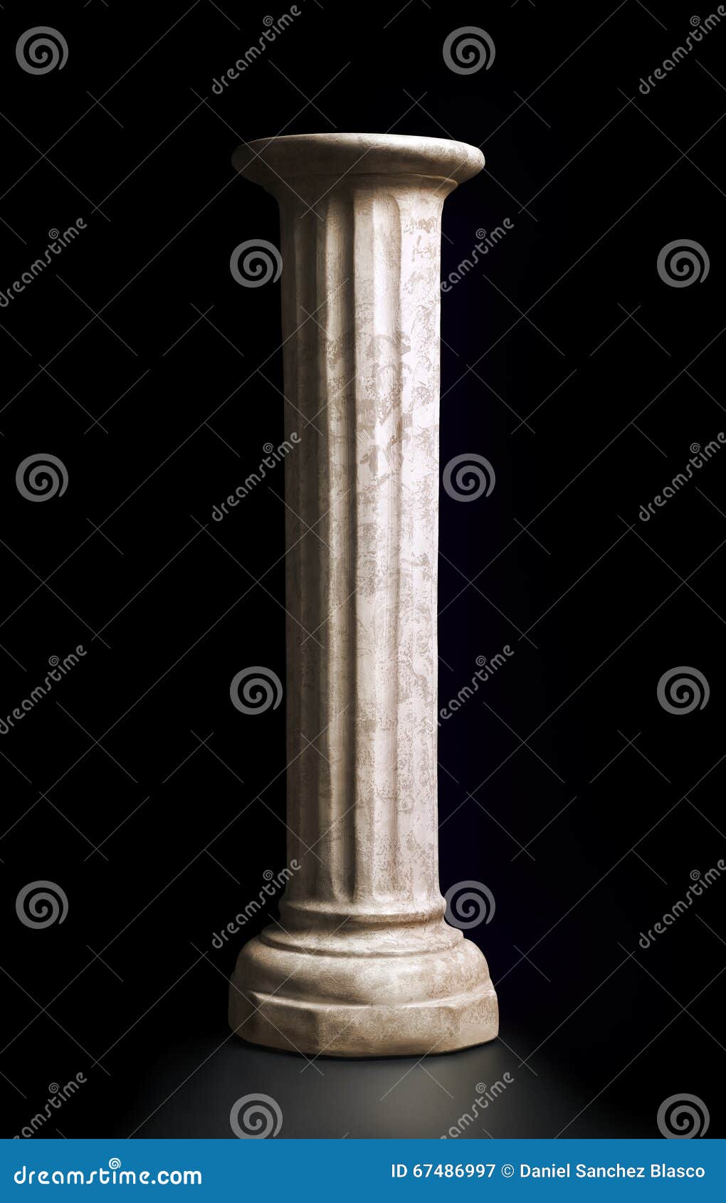 Classical column stock image. Image of isolated, black - 67486997