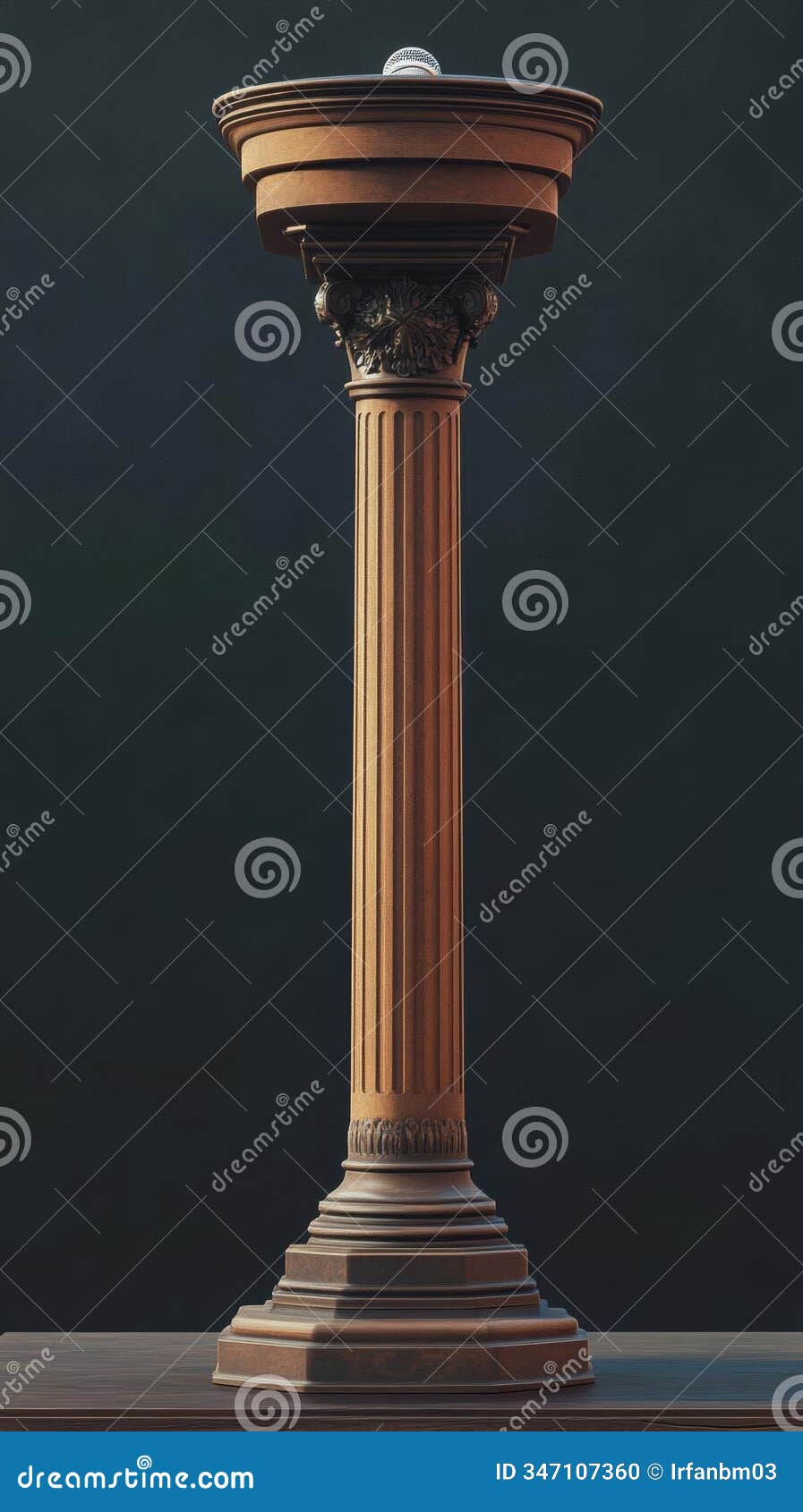 Classical Column with Ornate Details Stock Photo - Image of detailed ...