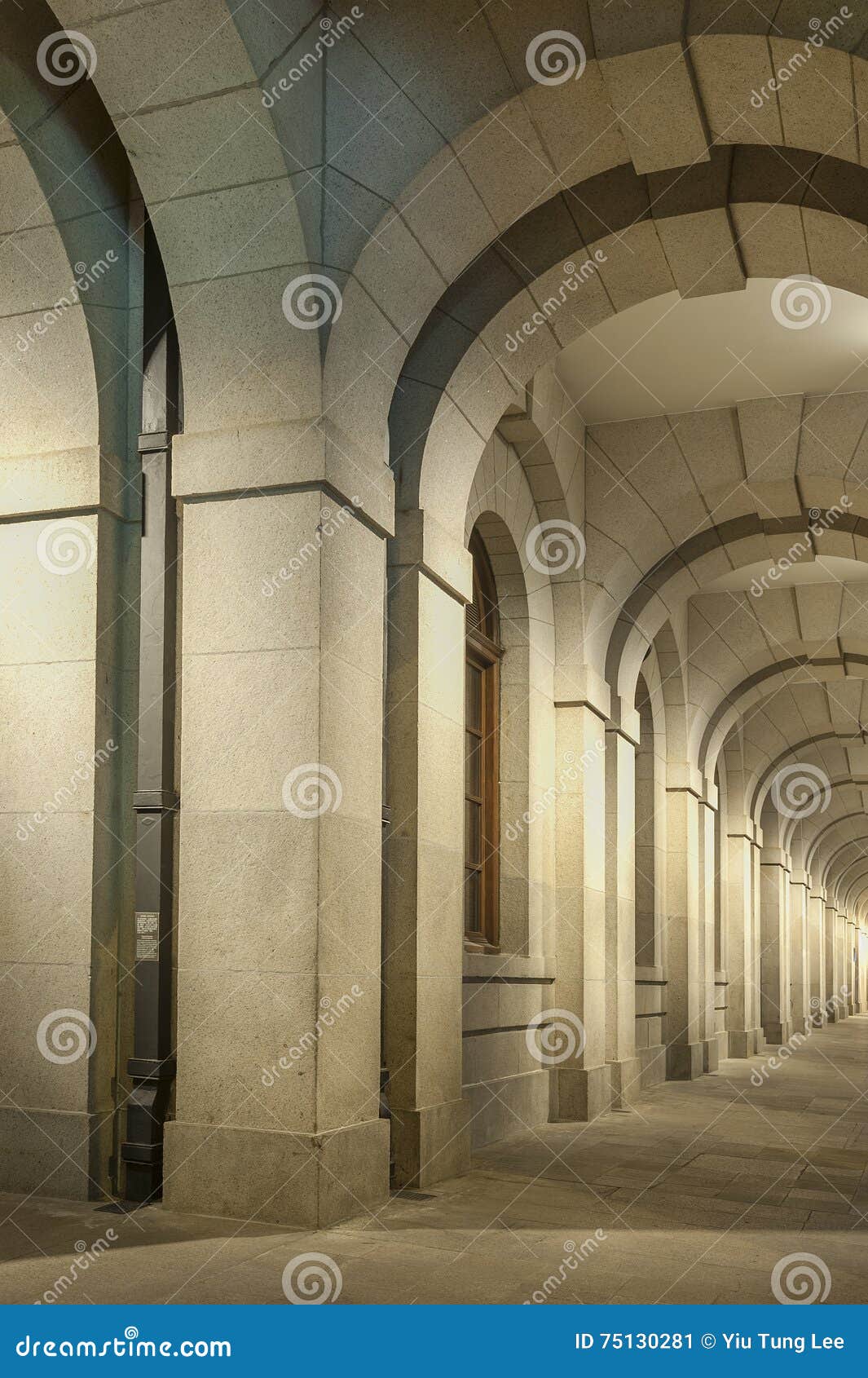 Classical corridor stock image. Image of classic, column - 75130281
