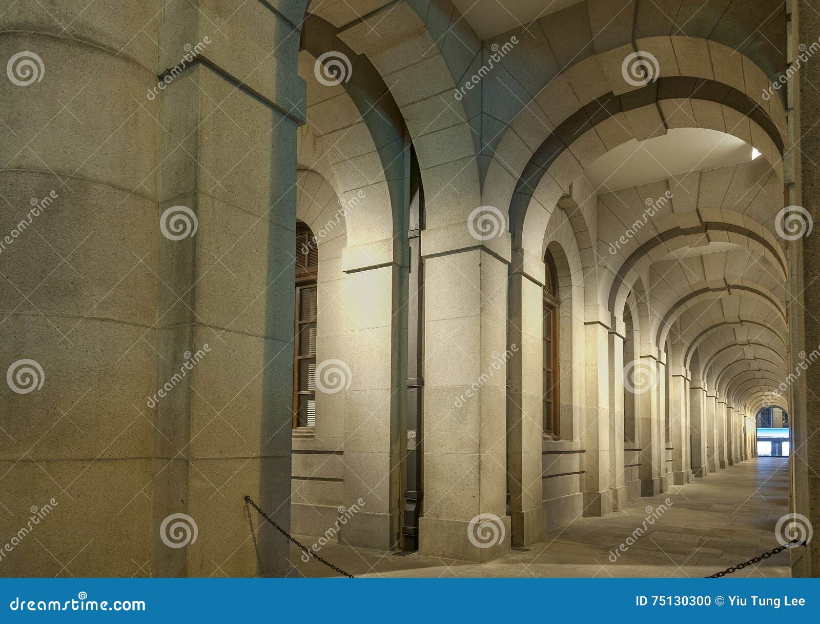 Classical corridor stock photo. Image of design, exterior - 75130300