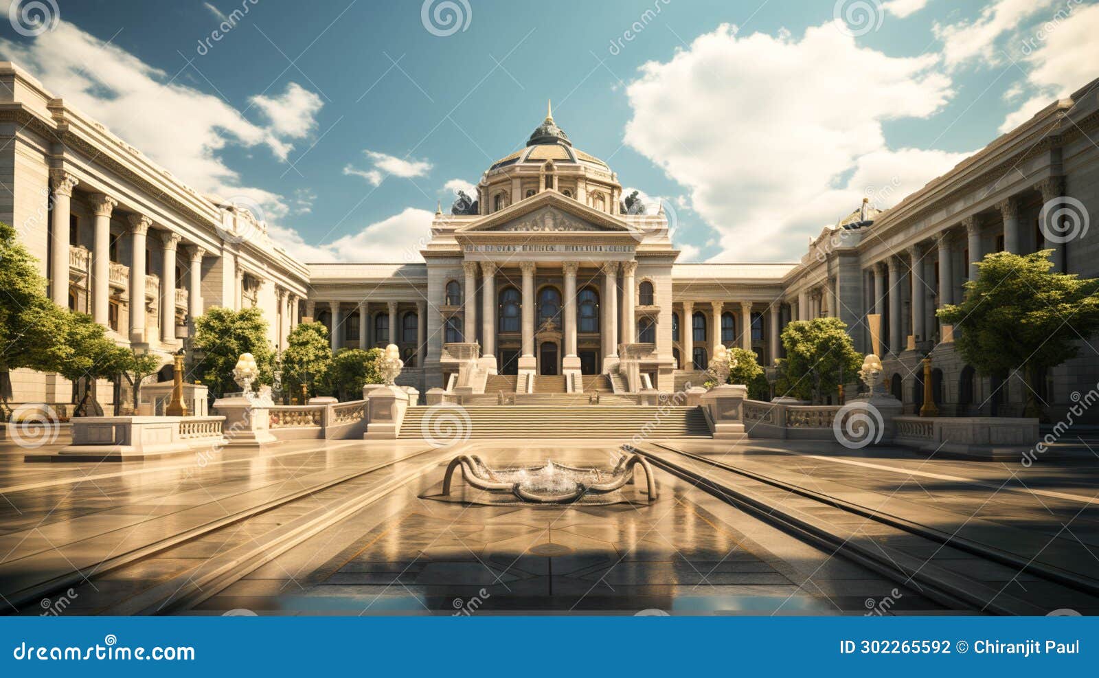 Classical Courthouse Symbolizes American Culture Stock Photo - Image of ...