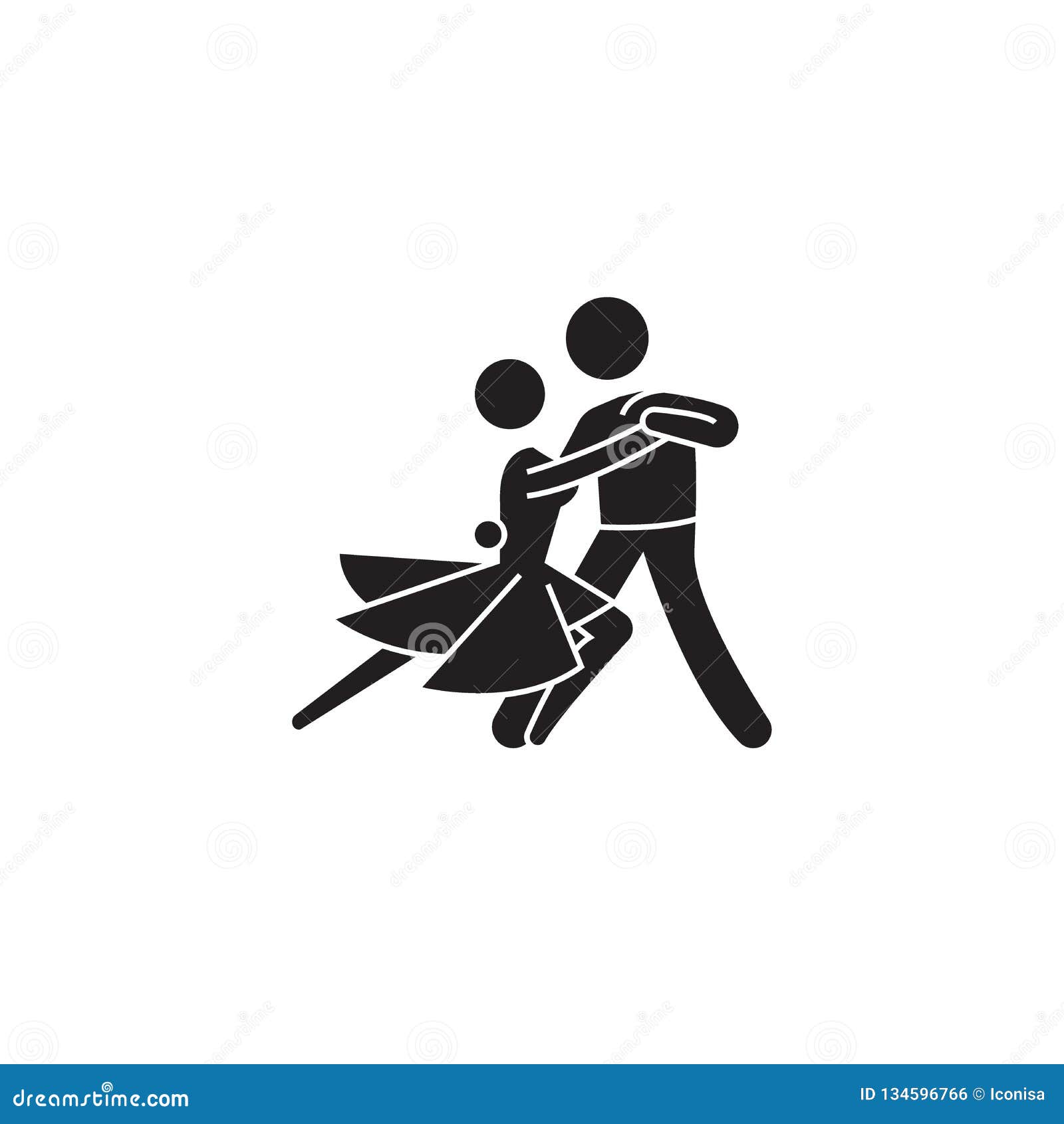 Classical Dance Black Vector Concept Icon Classical Dance Flat