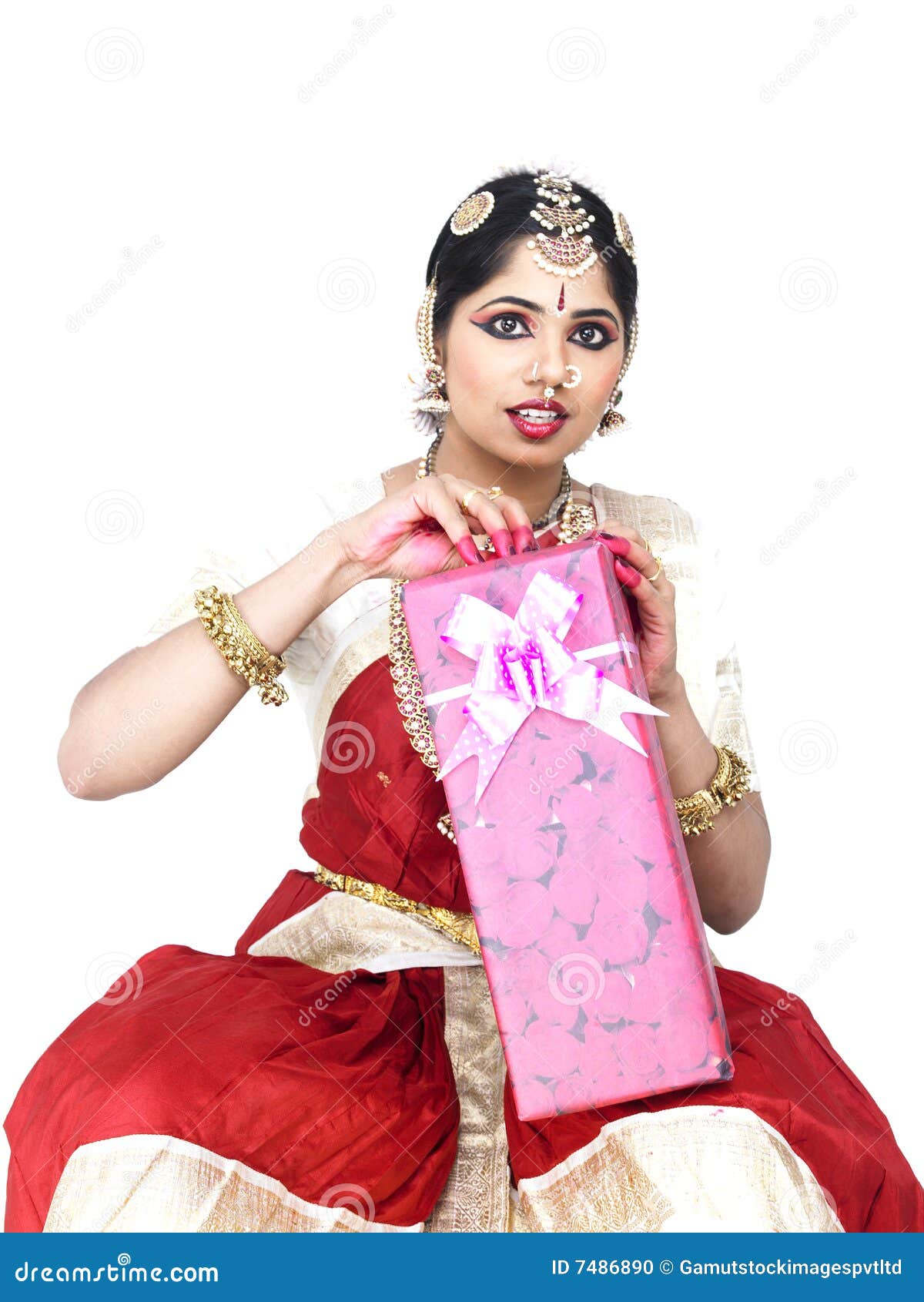 Classical Dancer with a Gift Box Stock Photo - Image of artist, costume ...