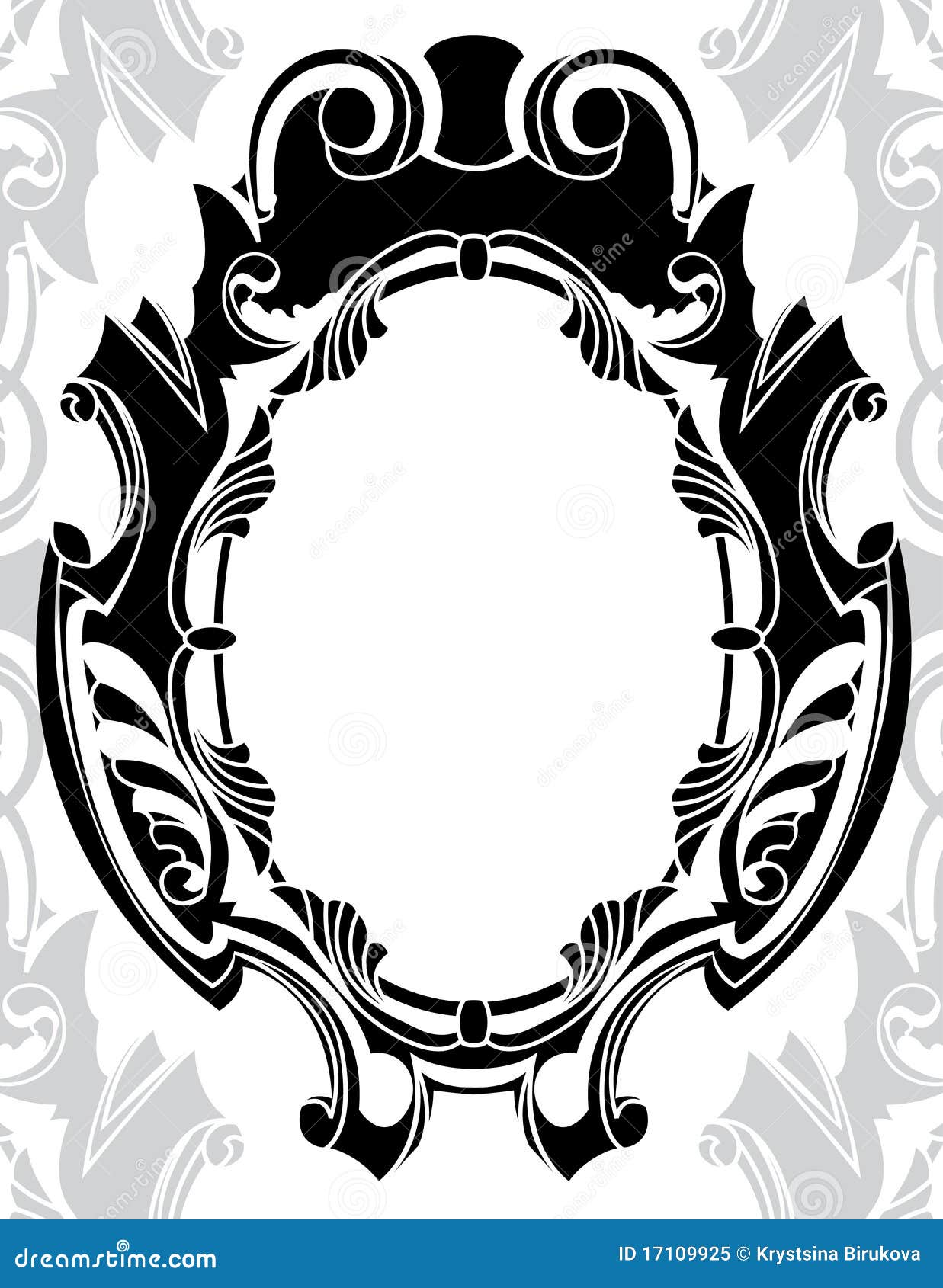 Classical Decorative Framework Stencil Stock Vector - Illustration of ...