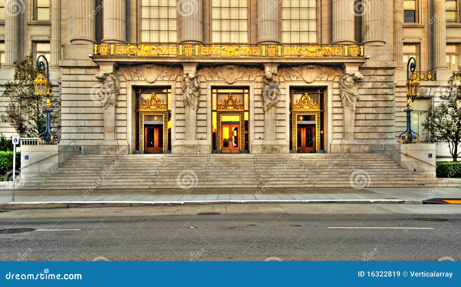 Classical Entrance stock image. Image of bank, municipality - 16322819