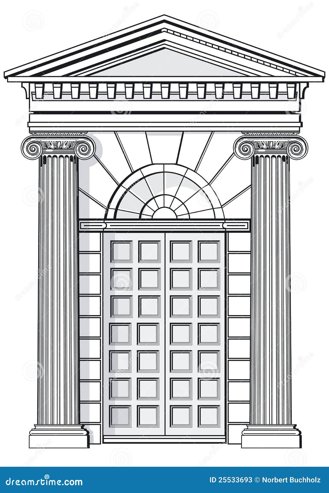 Classical entrance stock vector. Illustration of ionic - 25533693