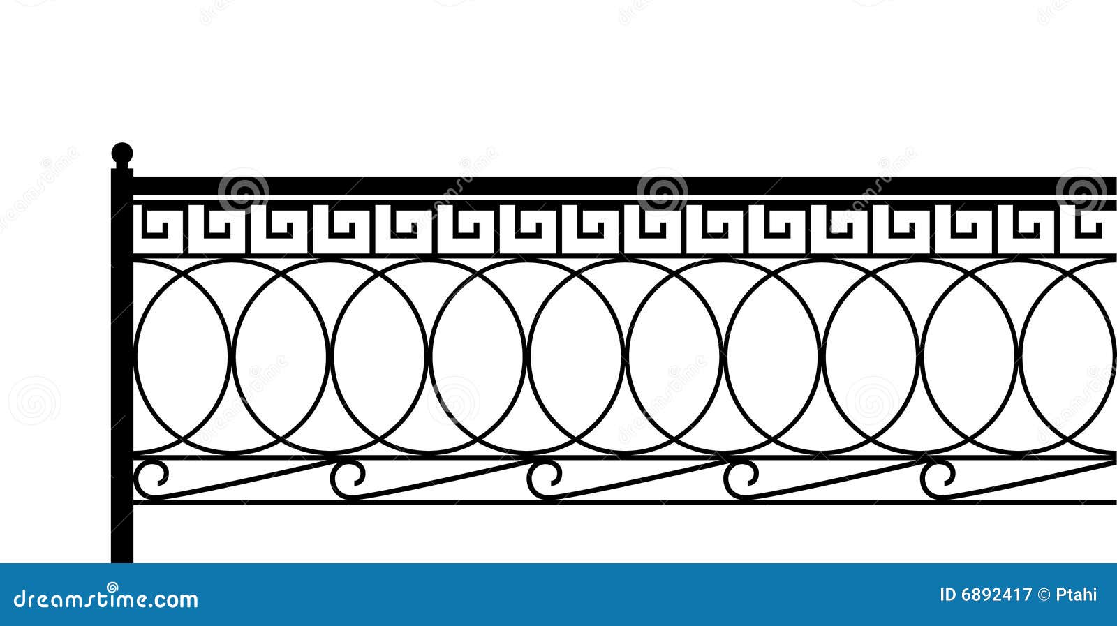 Classical fence. stock vector. Illustration of texture - 6892417