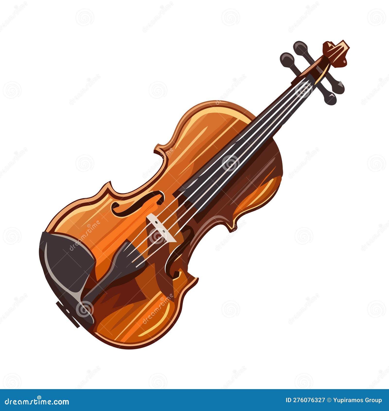 Classical Fiddle String Instrument in Harmony Stock Vector ...