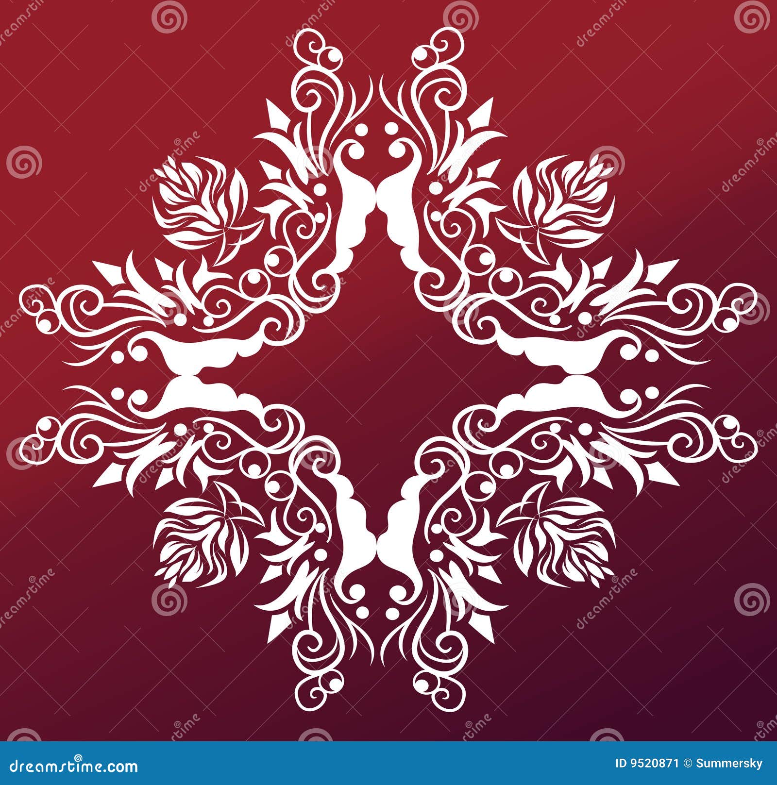 Classical floral pattern stock vector. Illustration of curve - 9520871
