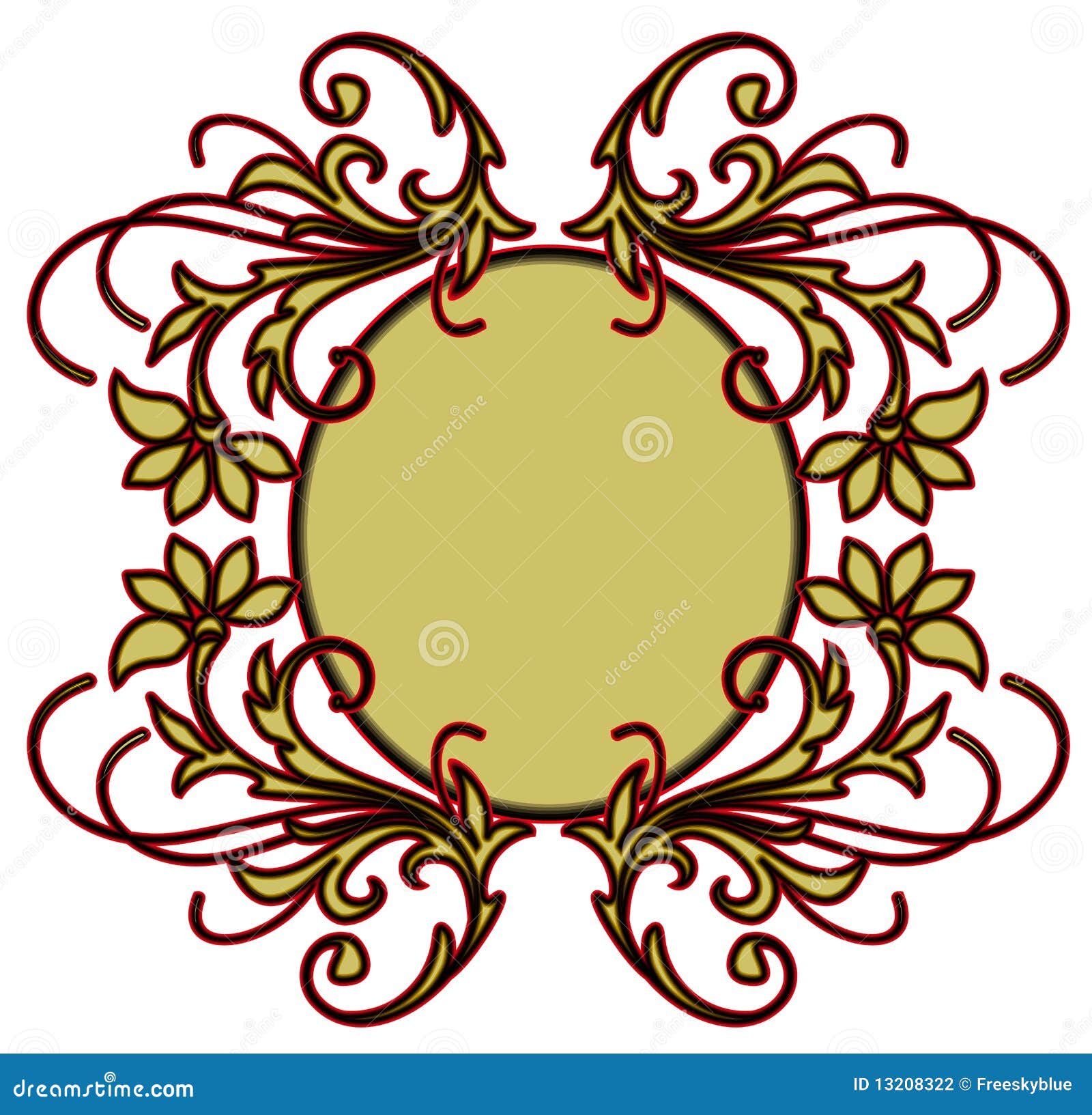 Classical flower pattern stock illustration. Illustration of design ...