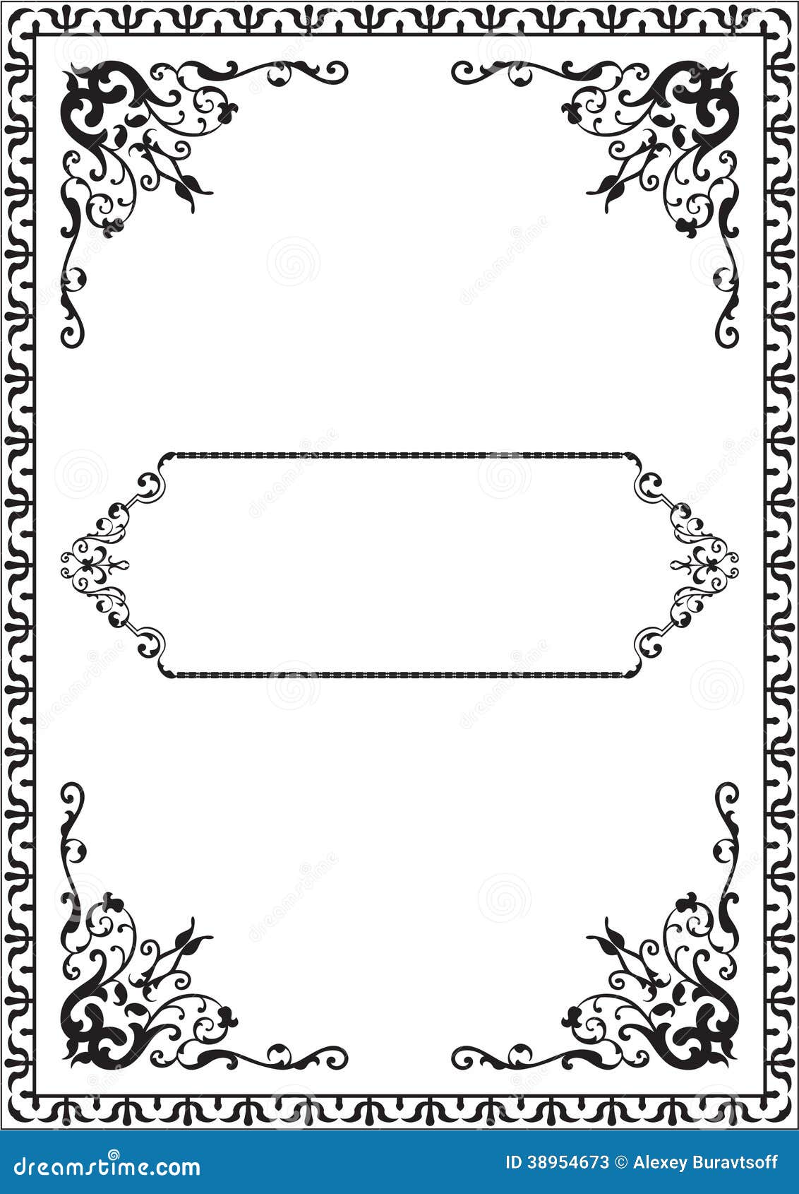 Classical frame stock vector. Illustration of interweaving - 38954673