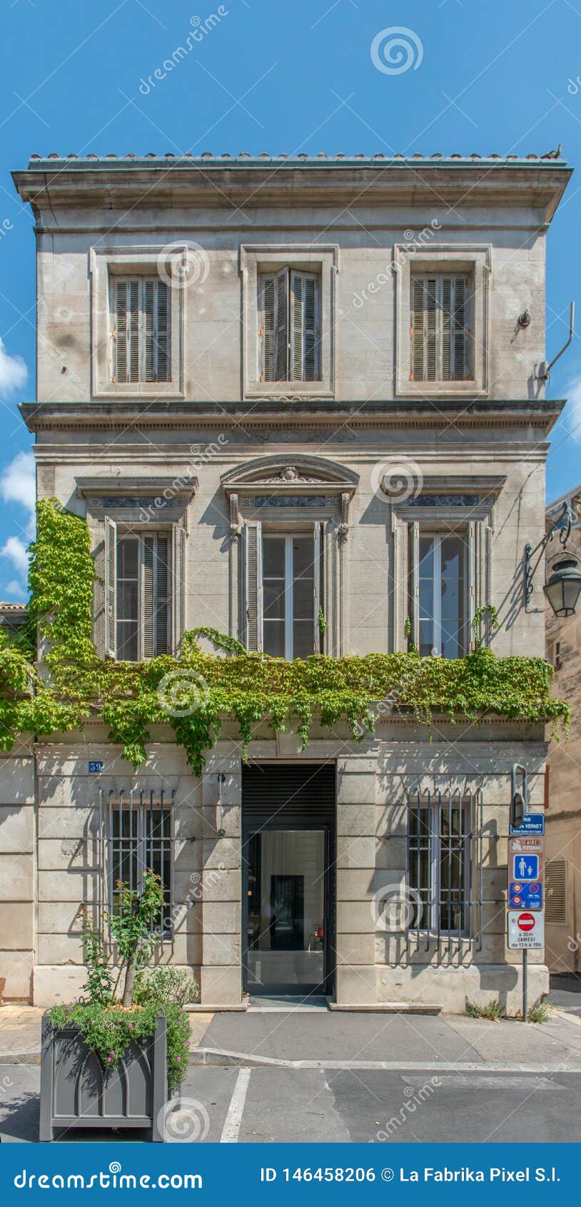 Classical French building stock photo. Image of stone - 146458206