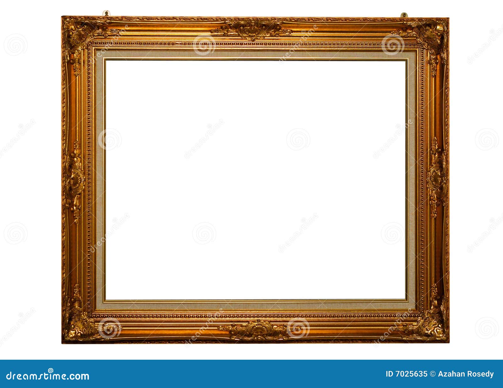Classical Gold Frame Isolated with Clipping Path Stock Image - Image of ...