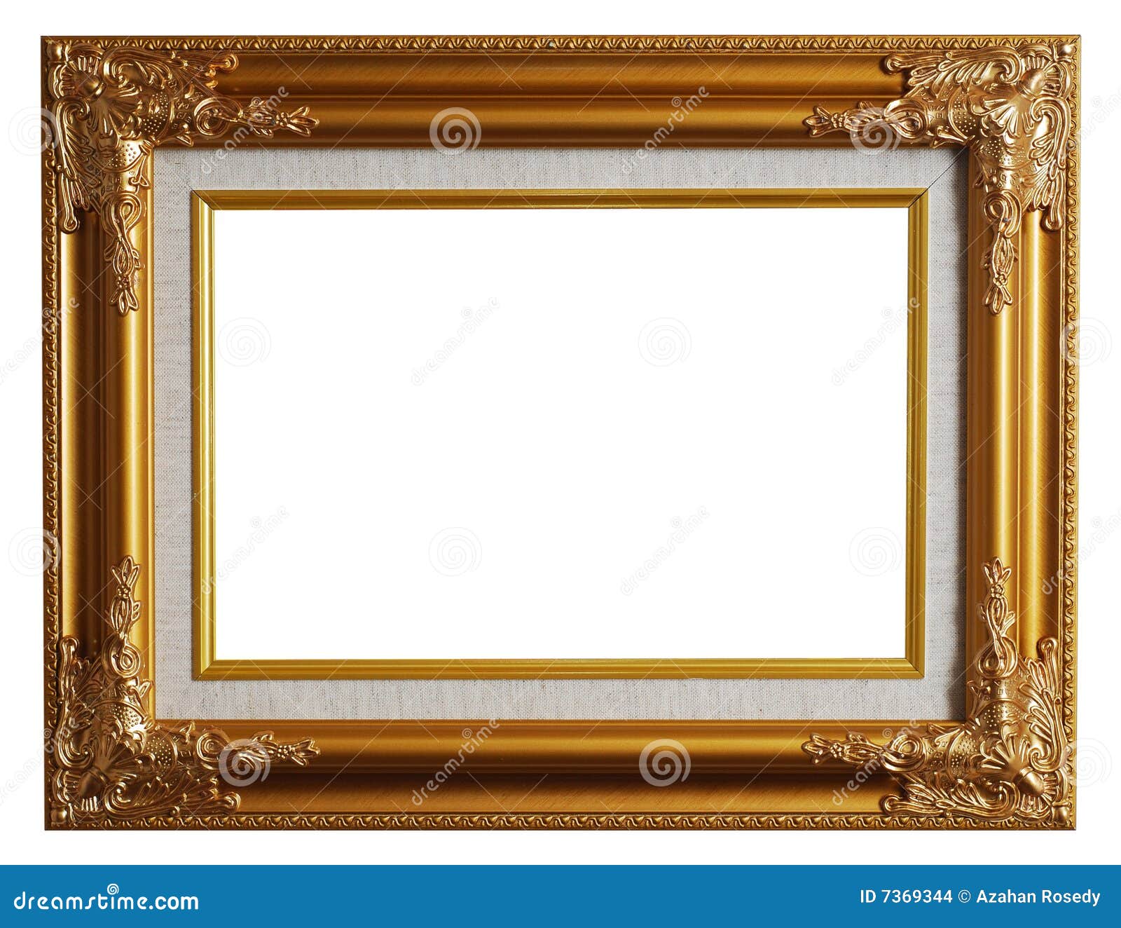 Classical Gold Frame W/ Clipping Path Stock Photo - Image of museum ...
