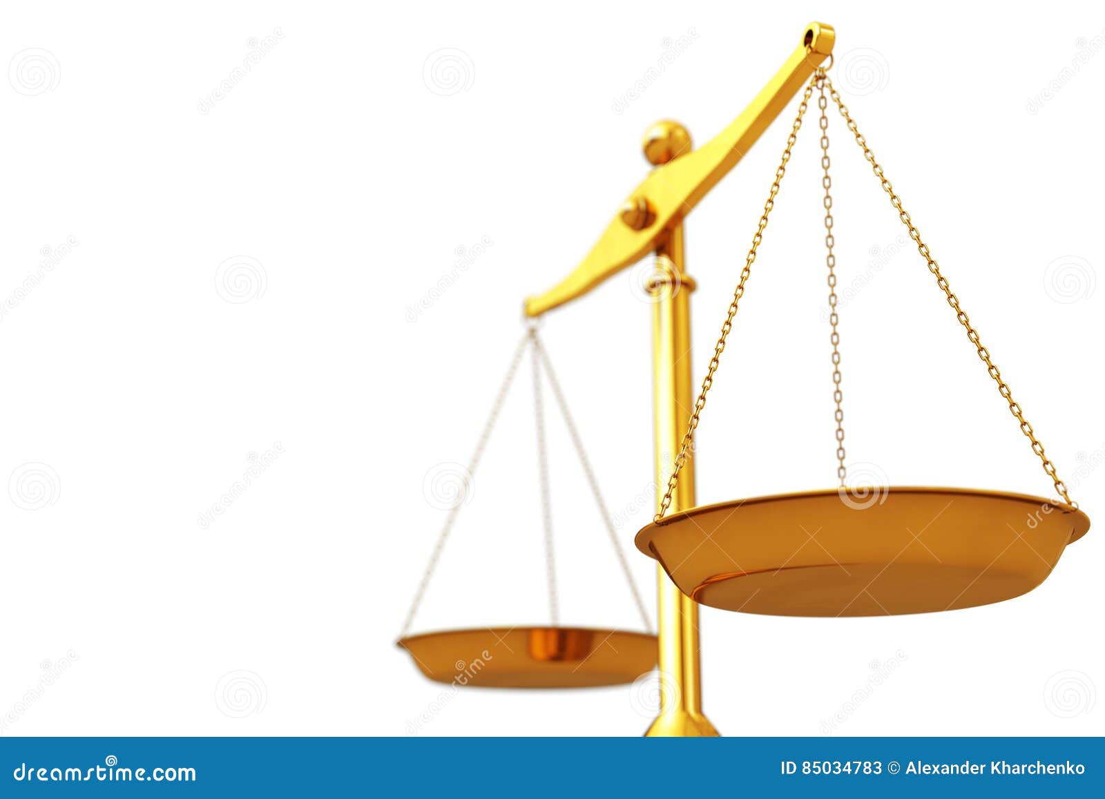 Classical Golden Scales. 3d Rendering Stock Illustration - Illustration ...