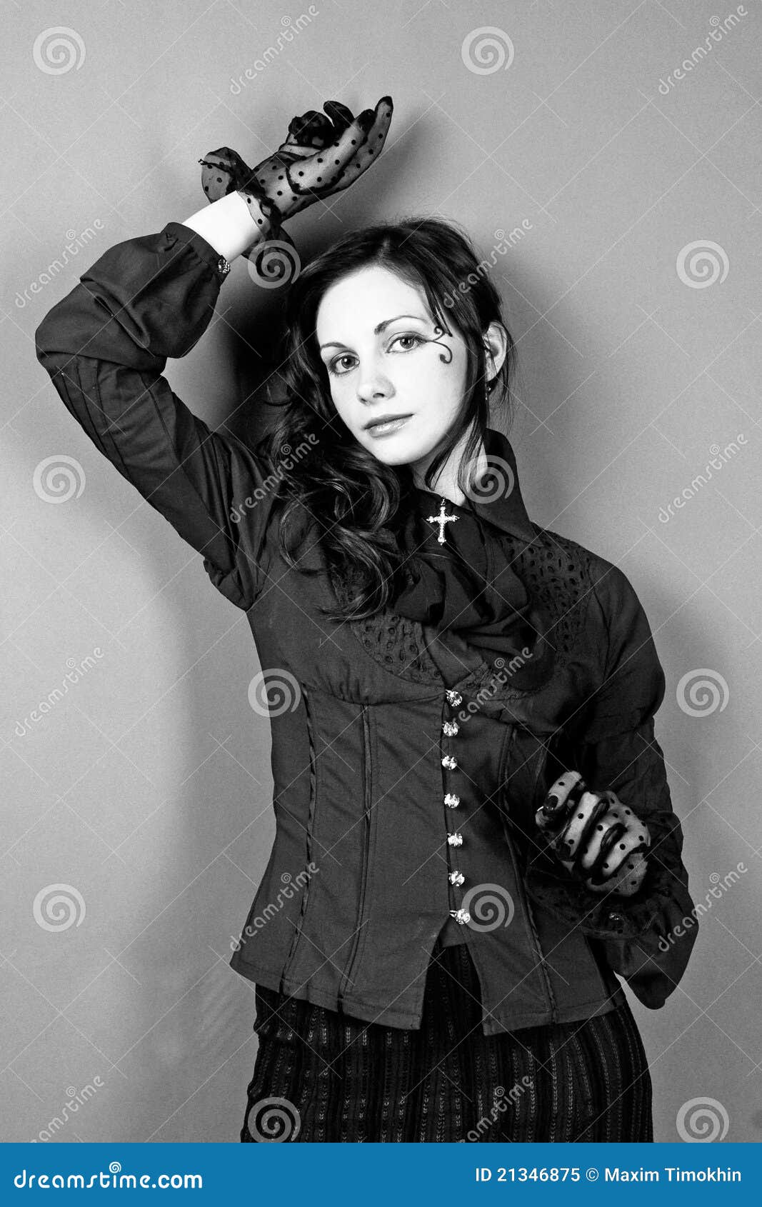 Classical Goth Girl Portrait Stock Image - Image of mysterious, glamour ...