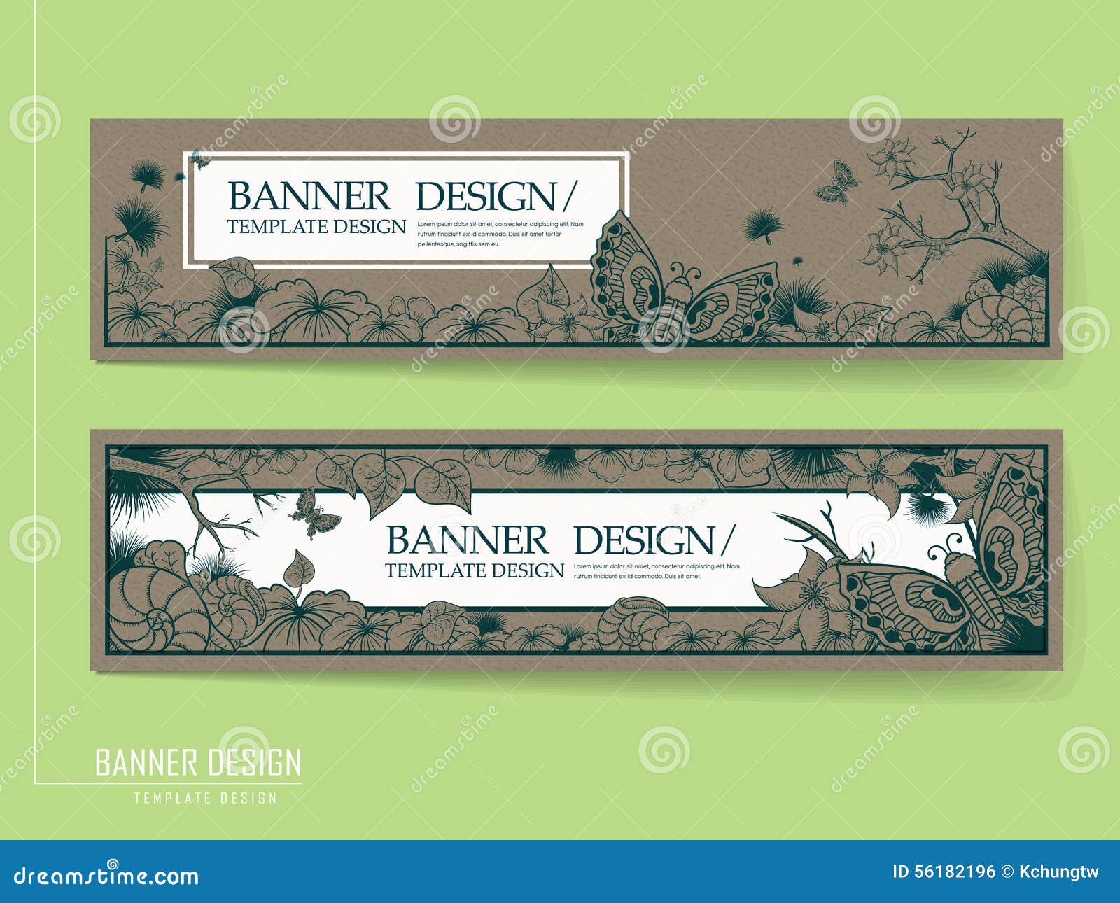 Classical Graceful Banner Template Design Stock Vector - Illustration ...