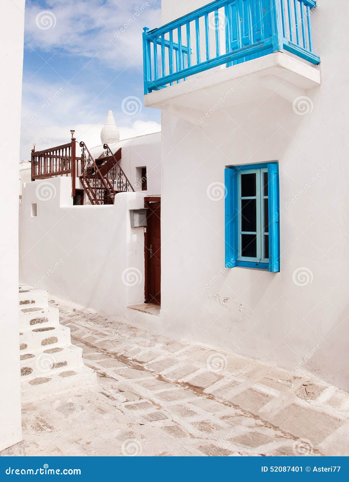 Classical Greek Architecture of the Streets Stock Image - Image of ...