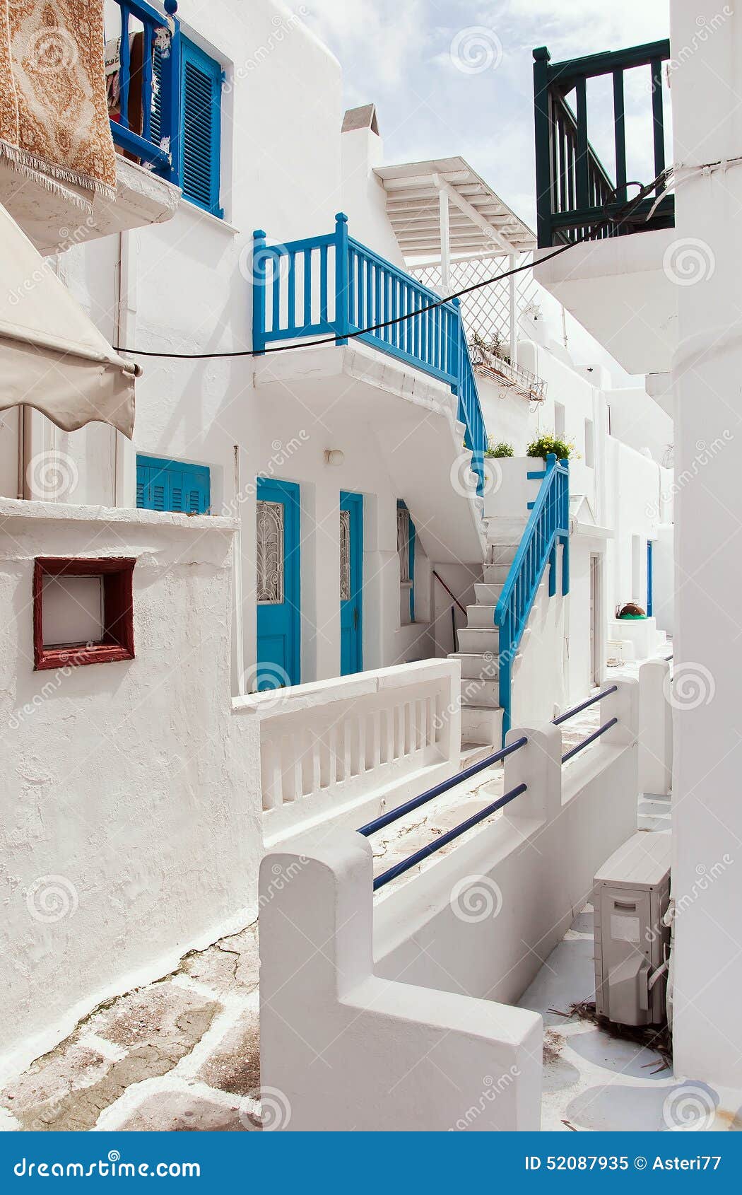 Classical Greek Architecture of the Streets Stock Image - Image of ...