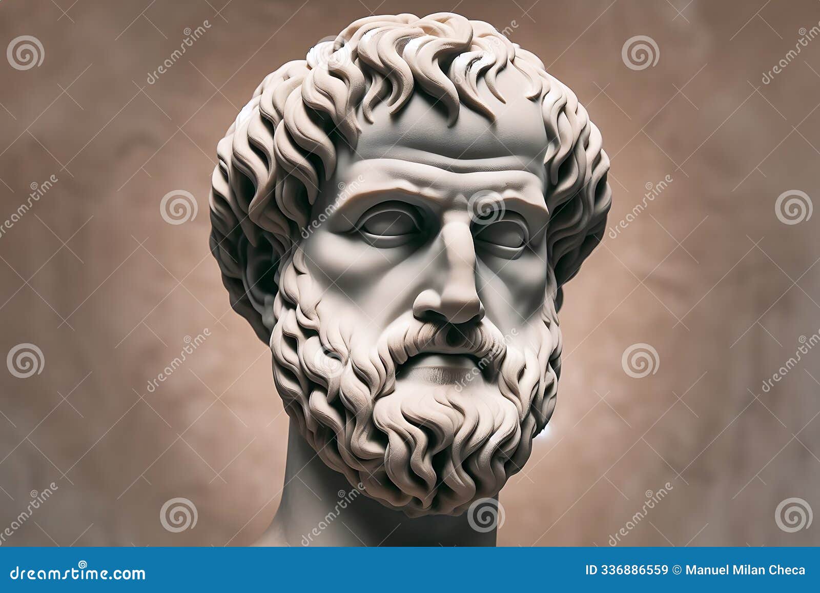 Classical Greek Philosopher: the Bust of Aristotle Stock Image - Image ...