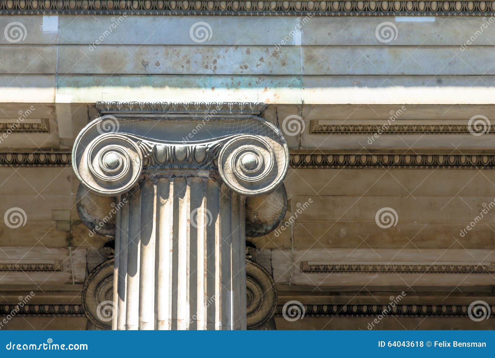 Classical Greek Or Roman Ionic Column In British Museum. London Stock ...